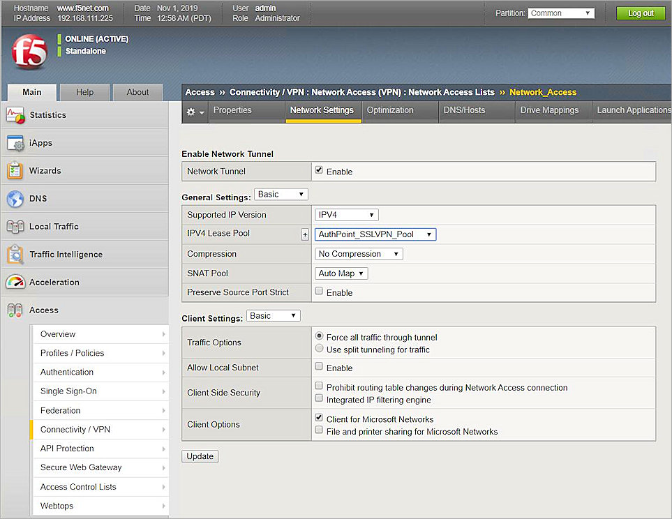 F5 BIG-IP APM RADIUS Integration with AuthPoint